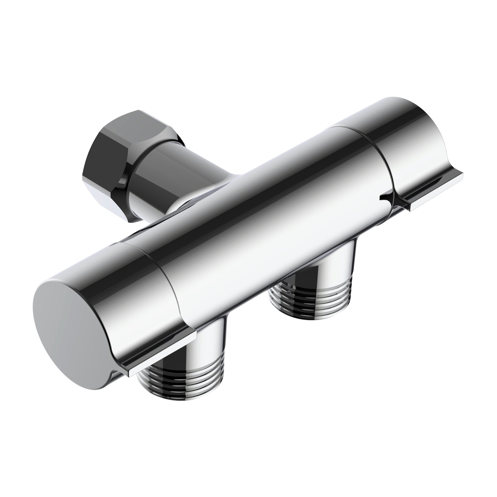 Chrome Plated Double Outlet Cistern Cock - Enduraseal