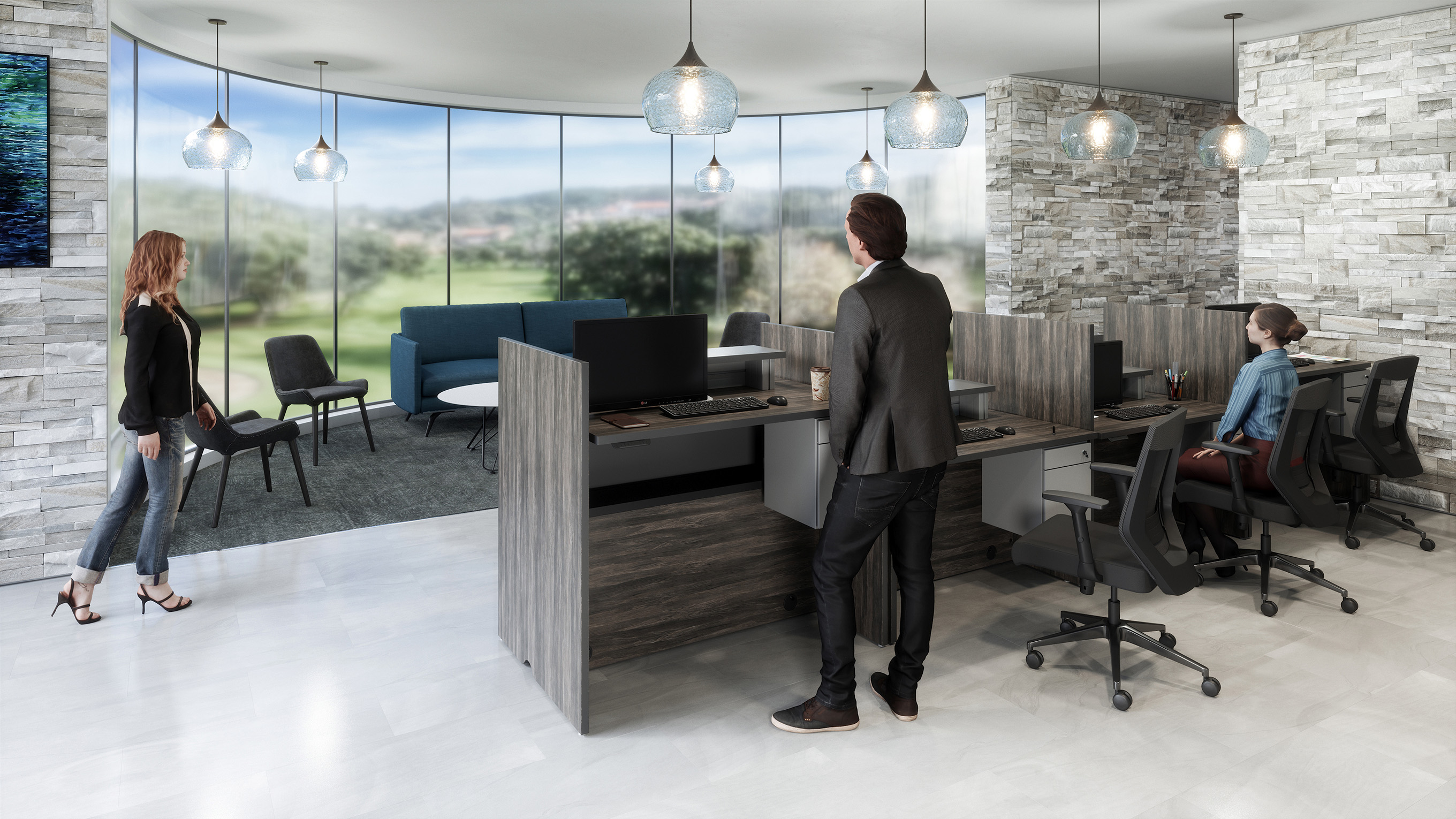 Presidente Reception | Electric Sit Stand Reception Desk | RightAngle ...